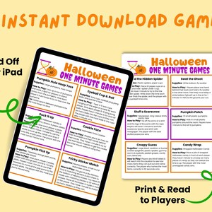 Halloween Minute to Win It Games, Quick One Minute Games, Halloween ...