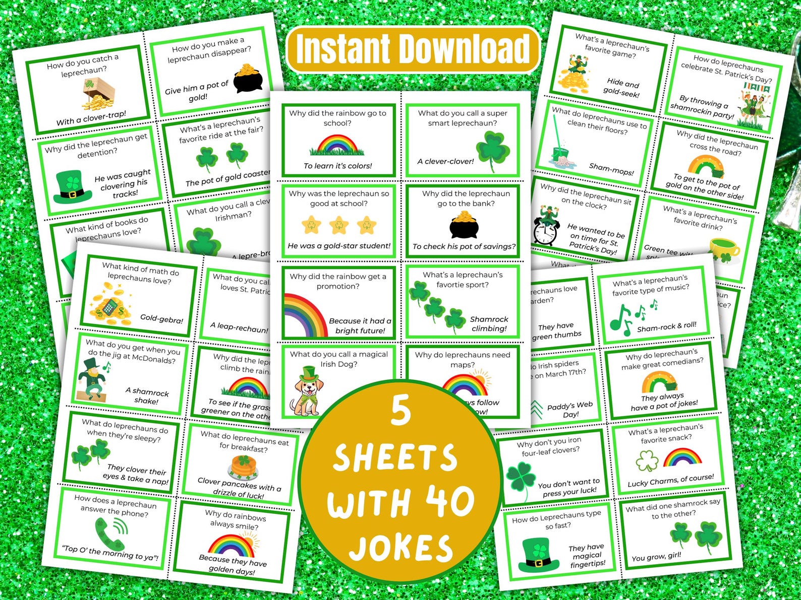 St. Patrick's Day Jokes for Kids, Lunchbox Jokes, Funny Printable Jokes ...