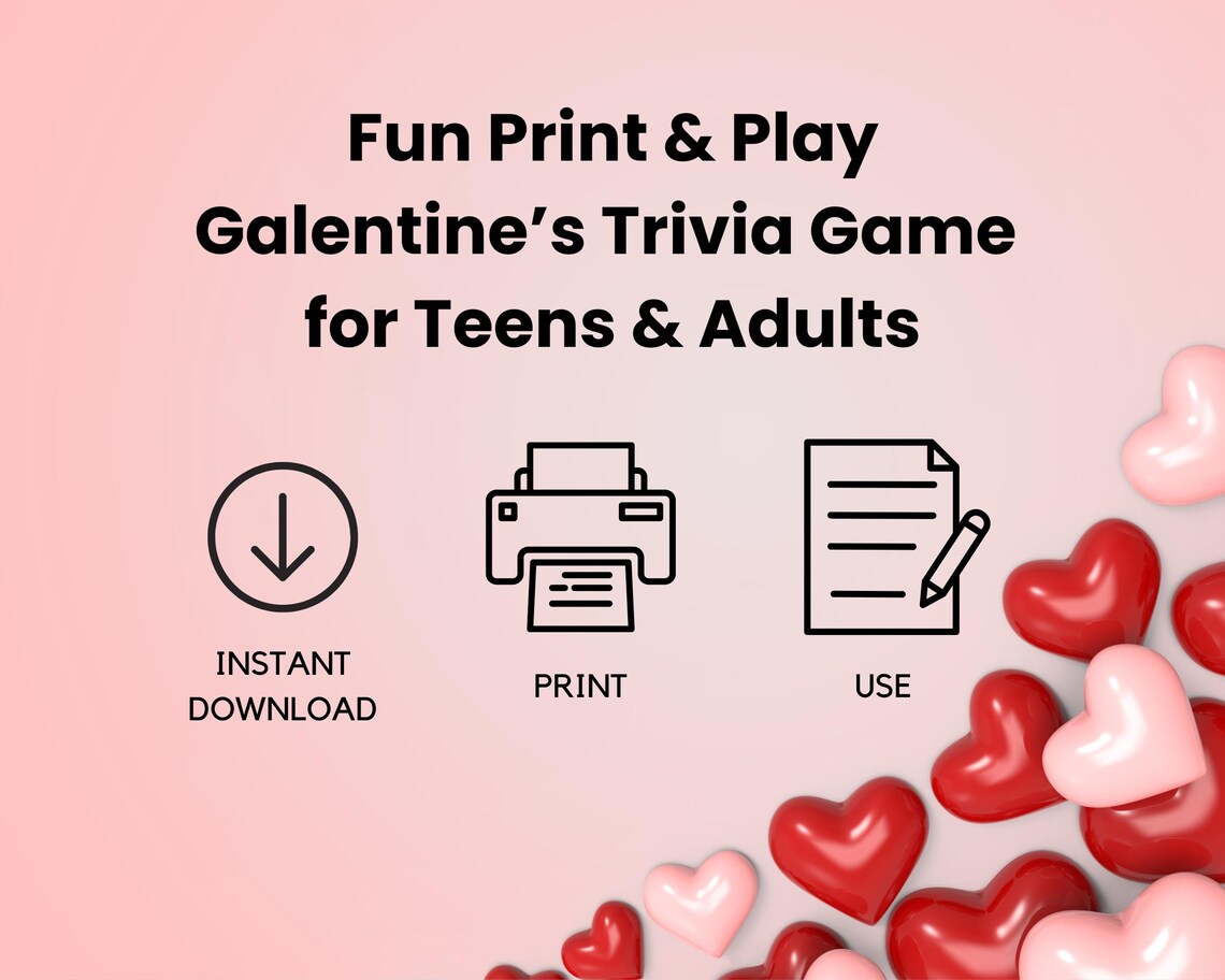 Galentines Day Trivia Game, Valentine's Day Trivia Quiz, Galentine's ...