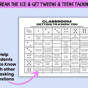 Classroom Get to Know You Game, Classroom Icebreaker Game, Back to ...