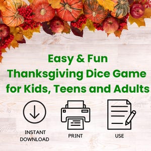 Thanksgiving Gratitude Dice Game, Printable Thanksgiving Gratitude Game ...