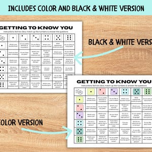 Get to Know You Game, Icebreaker Games, Printable Dice Game for Teens ...
