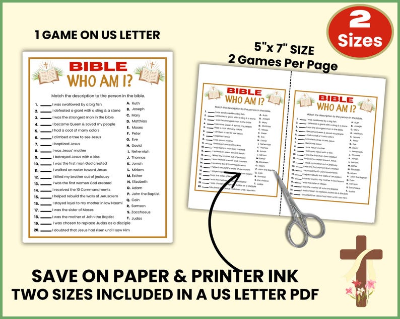 Bible Who Am I Trivia Game, Church Games Bible Trivia for Kids, Teens ...