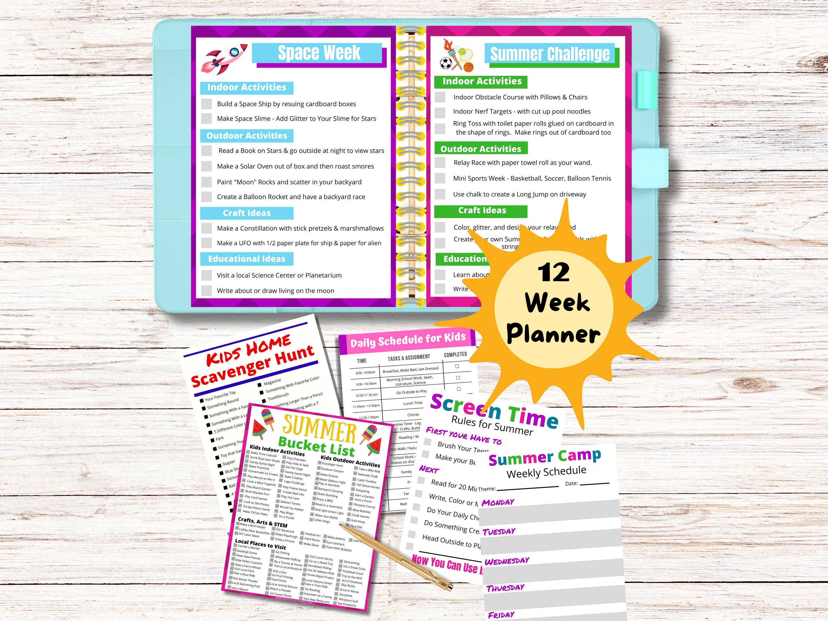 Summer Camp at Home, Summer Activities for Kids, Summer Printable ...