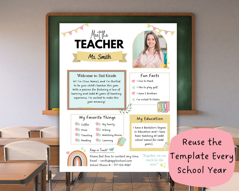 Editable Meet the Teacher Template, Back to School Welcome Letter ...