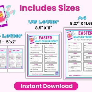 Easter What's on Your Phone, Printable Easter Game, Phone Scavenger ...