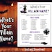 What's Your Villain Name Game, Fun Halloween Name Game, Printable ...