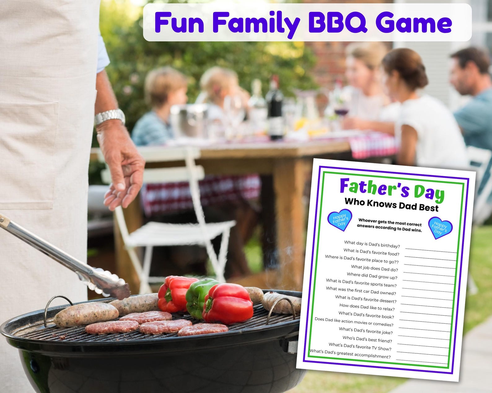 Father's Day Who Knows Dad Best Game, Father's Day Trivia, Father's Day ...