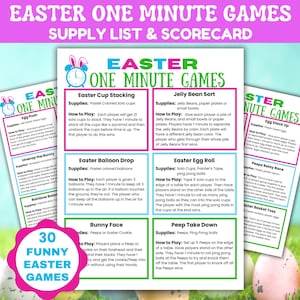 Easter Minute to Win It Games, Quick One Minute Games, Easter ...