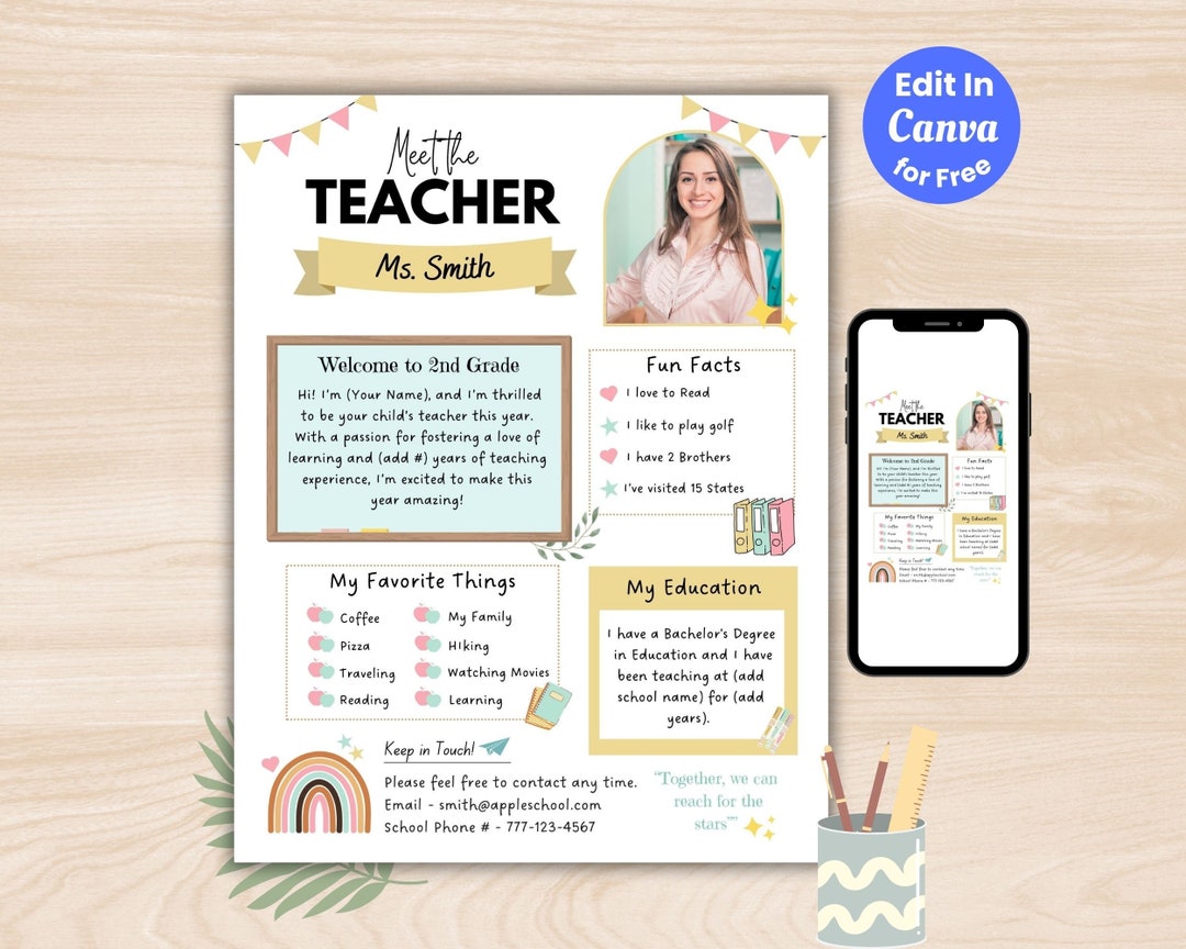 Editable Meet the Teacher Template, Back to School Welcome Letter ...