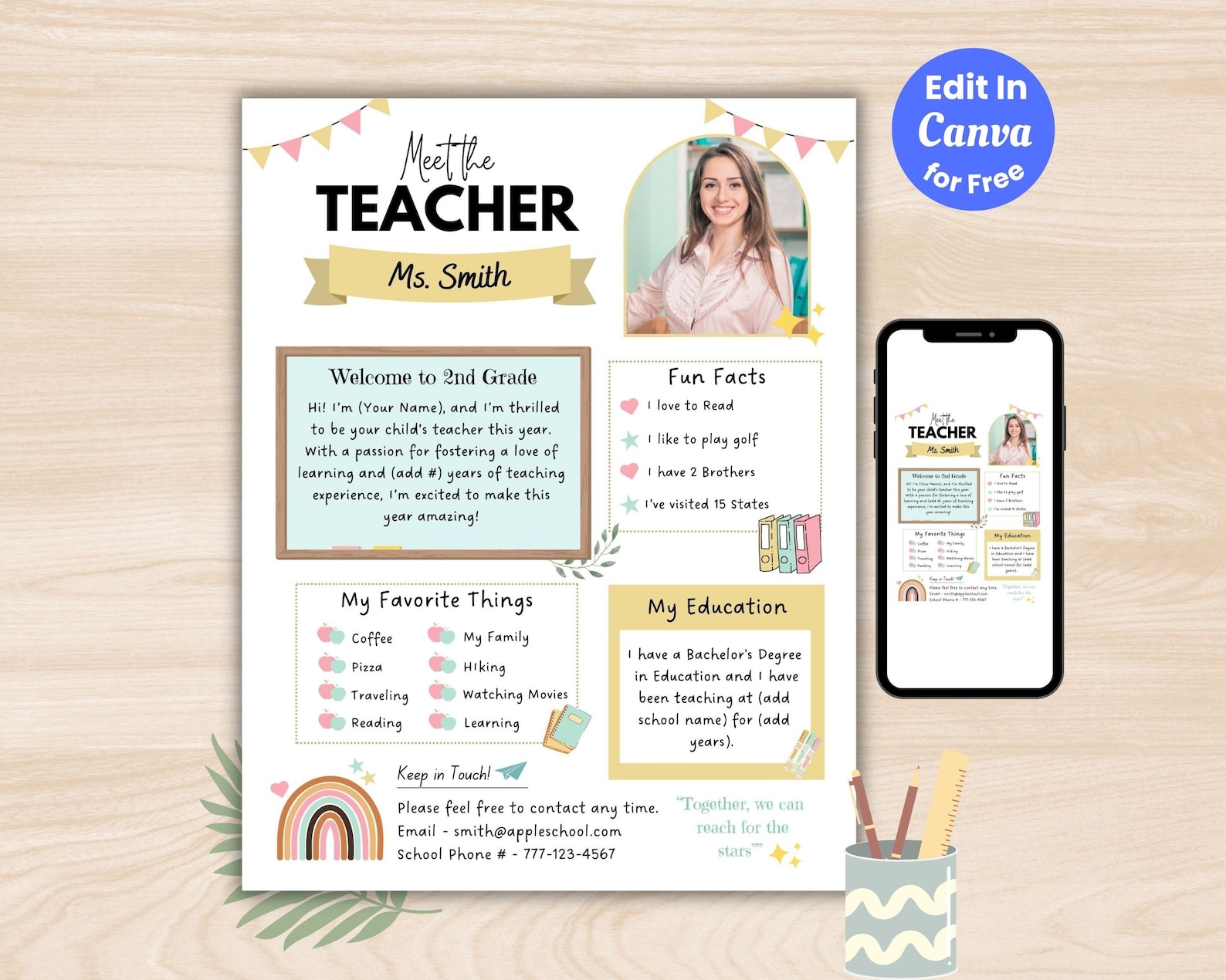 Editable Meet the Teacher Template, Back to School Welcome Letter ...