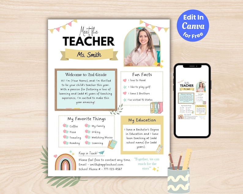 Editable Meet the Teacher Template, Back to School Welcome Letter ...