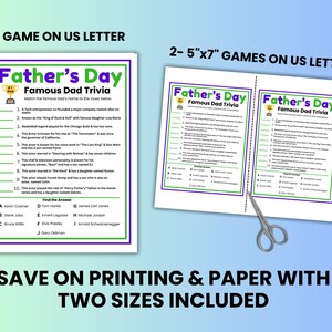 Famous Dads Father's Day Trivia Game, TV Dad Trivia Questions, Father's ...
