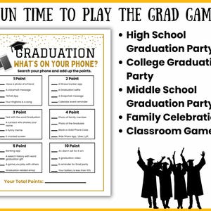 Grad What's on Your Phone Game, Graduation Party Game, Grad Party Ideas ...