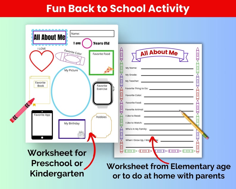All About Me Worksheets, Get to Know Me, All About Me Preschool ...