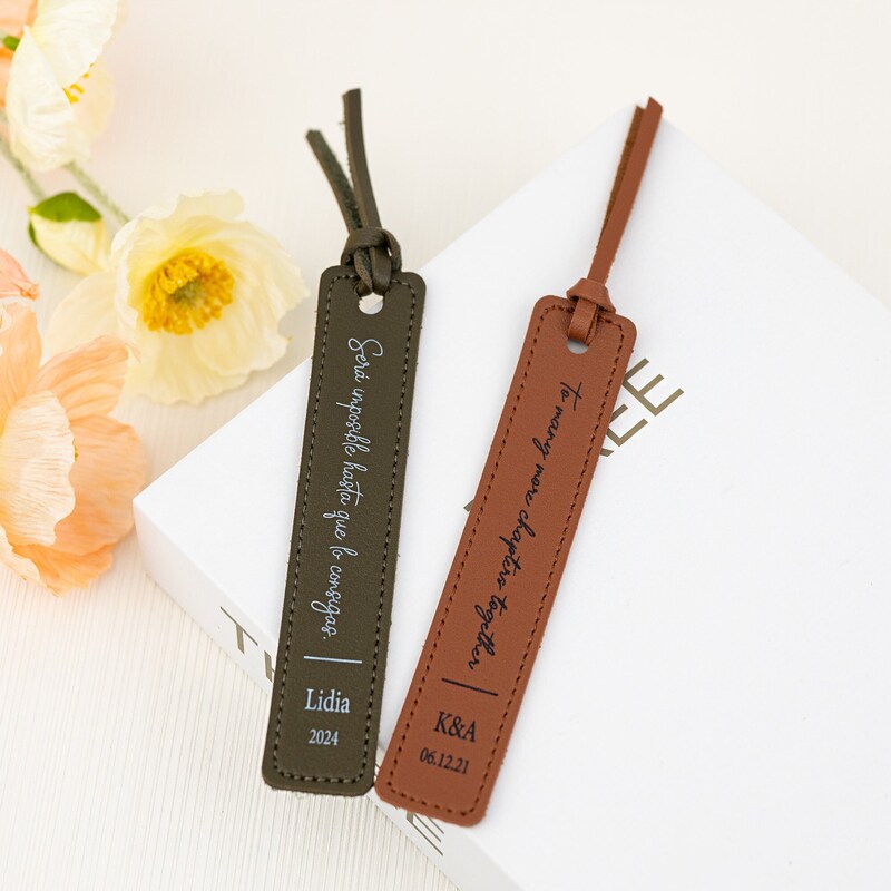 Leather Bookmark - Etsy