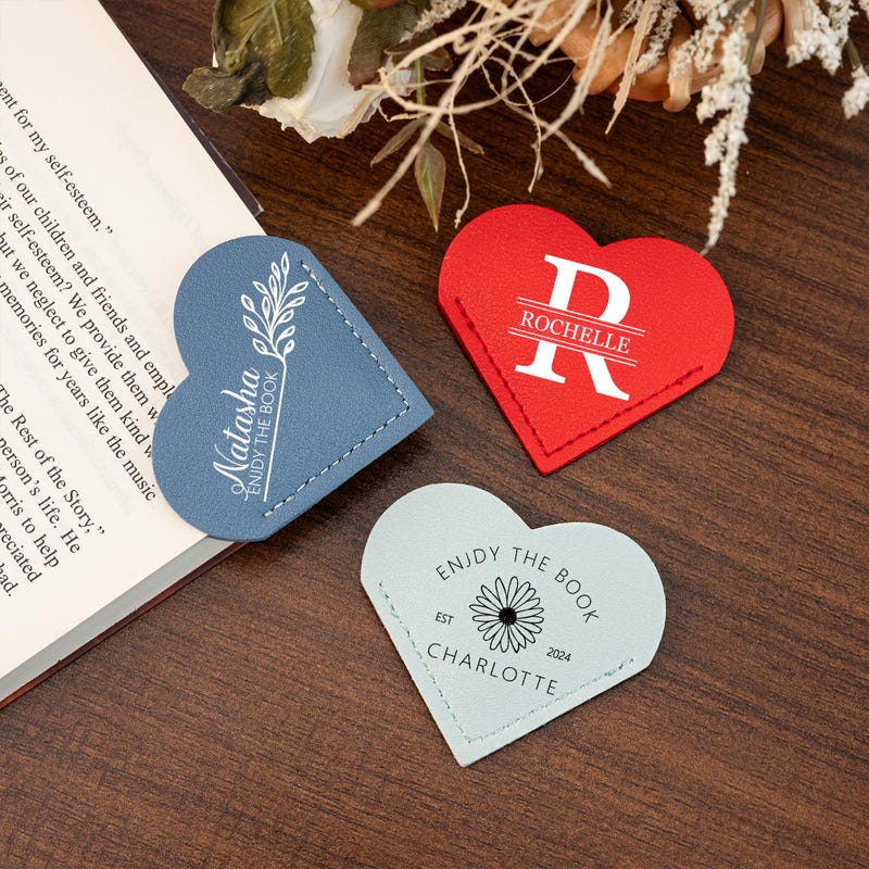 Heart Bookmark - Etsy