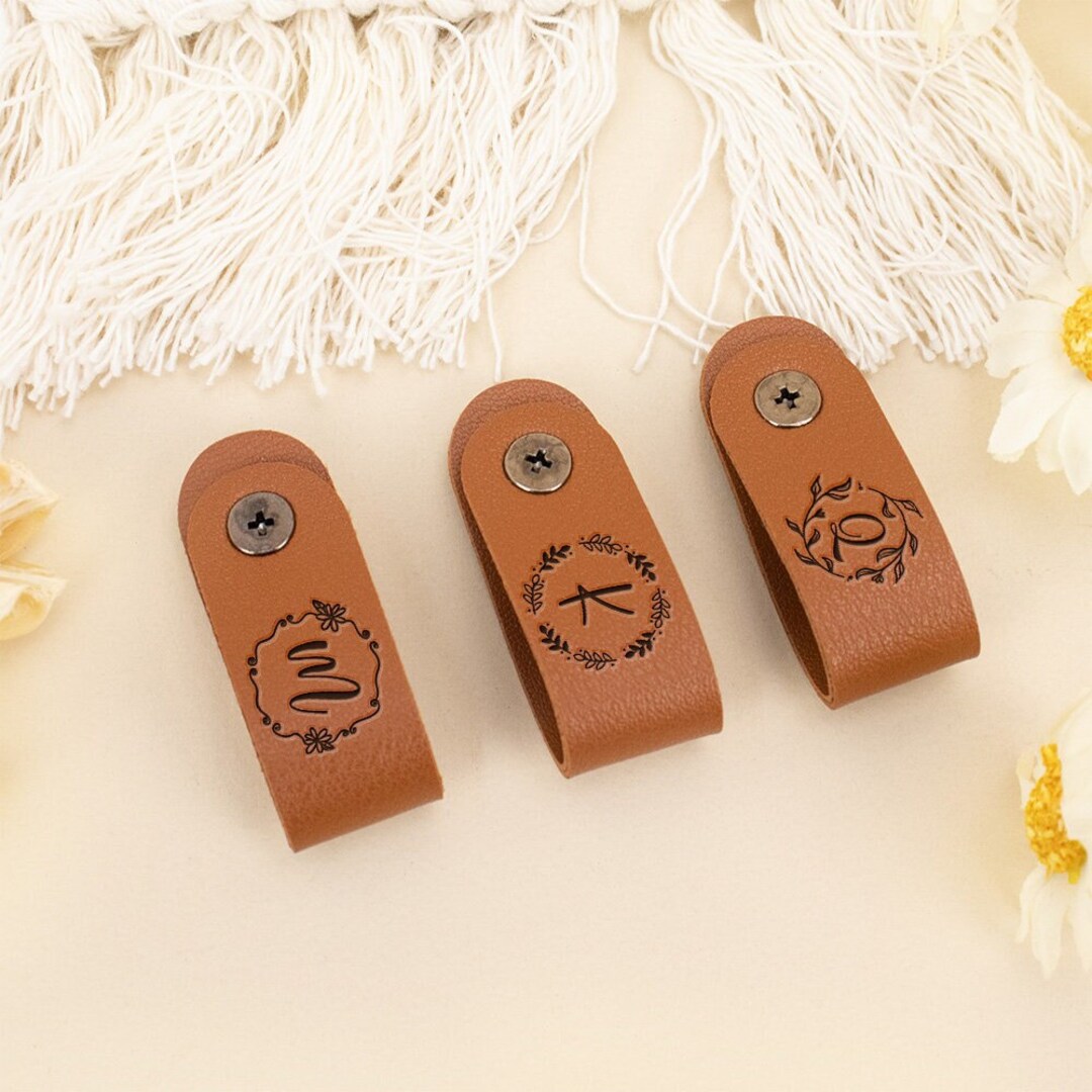 Custom Logo Tags,leather Tags With Rivets,personalized Knits and ...
