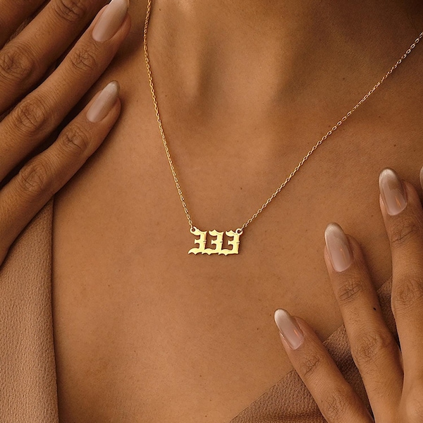 Number Necklace - Etsy