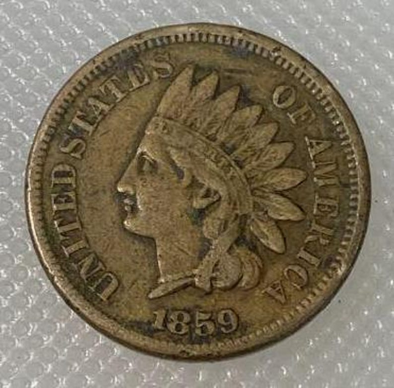 1859 & 1860 | Indian Head | Penny | G to VG | Two-coin Set | Rare Coins ...