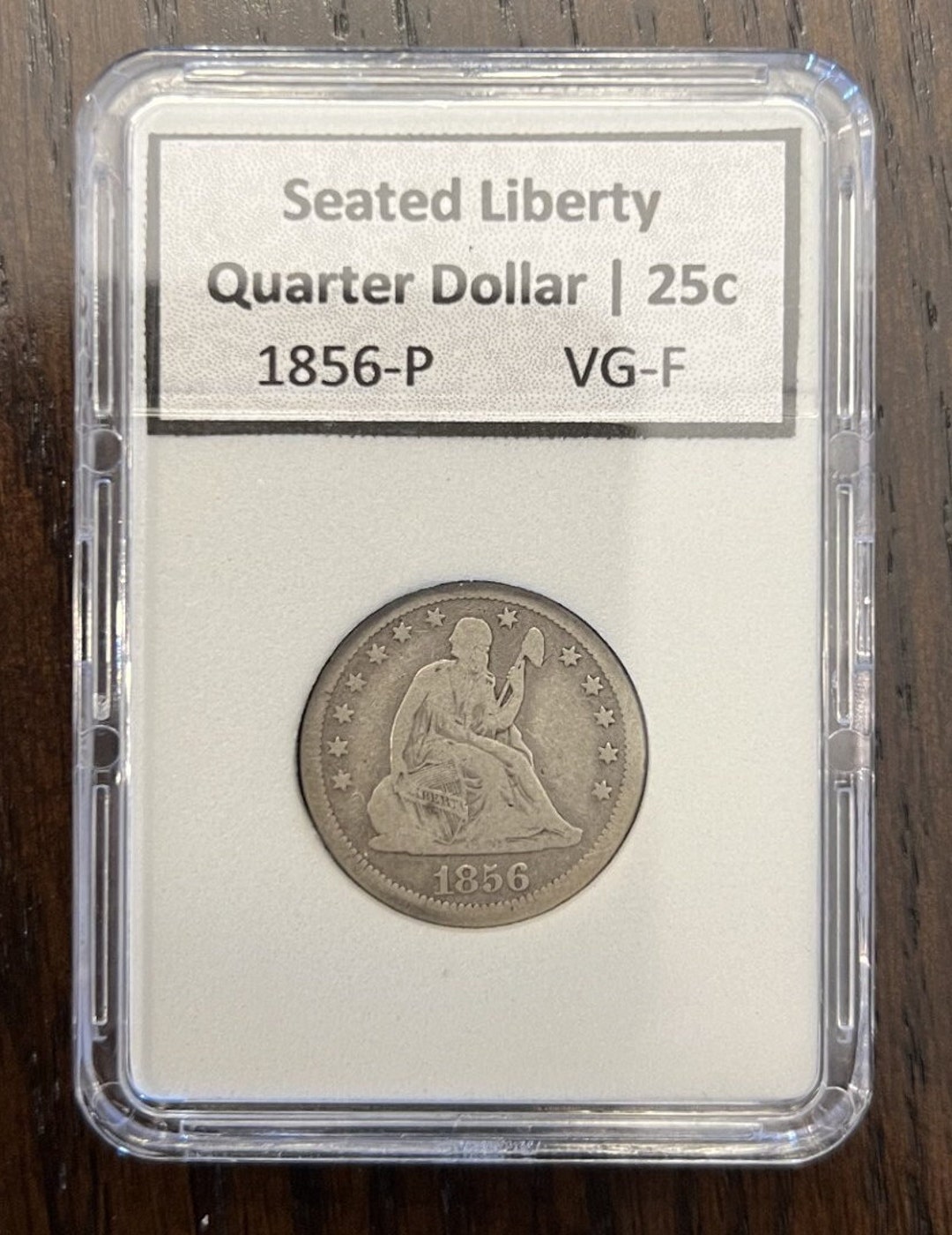 1856-P | Seated Liberty | Quarter Dollar | VG-F | 90% Silver ...