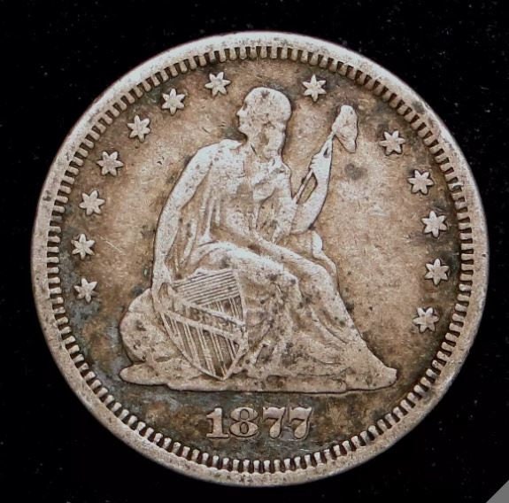 1877-S | Seated Liberty | Quarter Dollar | Fine | 90% Silver ...