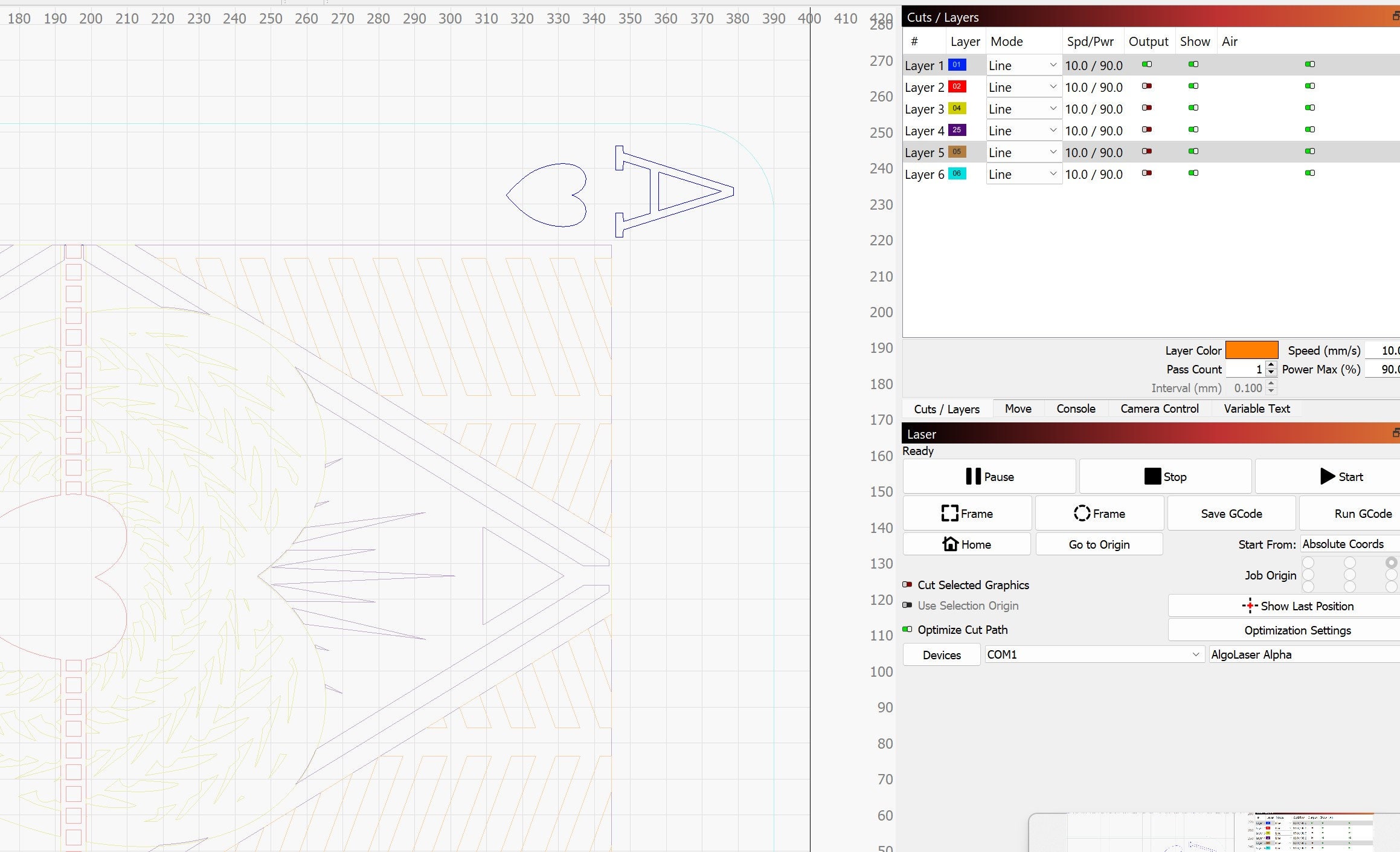 Multilayer Ace of Hearts Laser Artwork SVG Mandela 3D Layered Vector ...