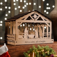 Nativity Scene SVG File: Laser Cut Christmas Decor (digital Download ...
