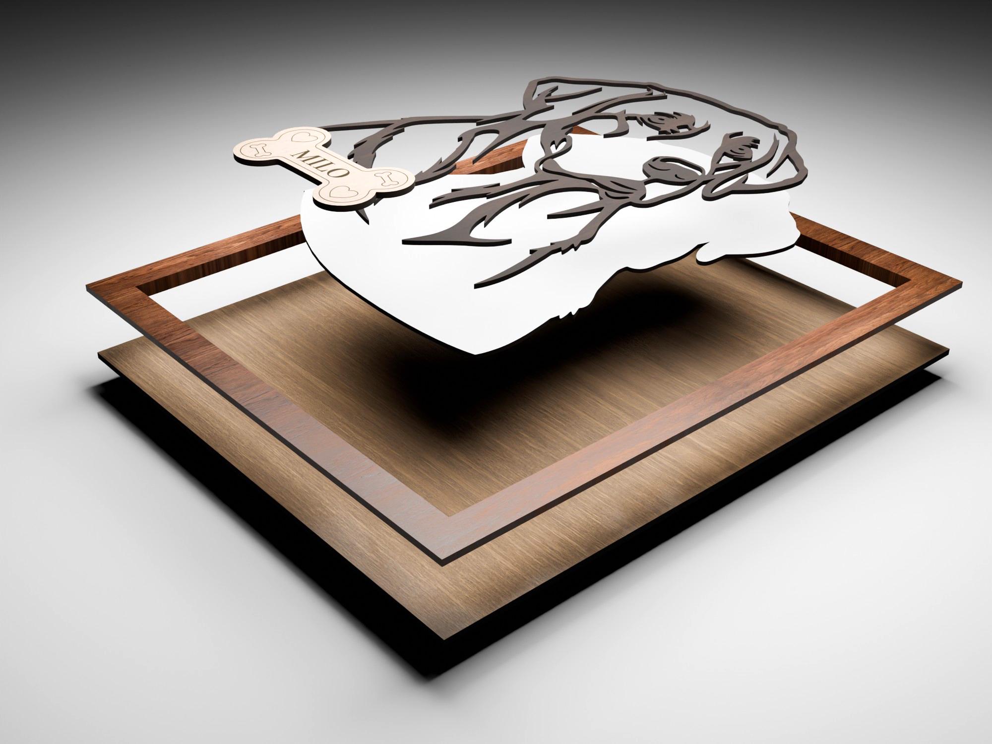 40 Dog Designs - Layered Laser Artwork Bundle - COMMERCIAL LICENCE - 3D ...
