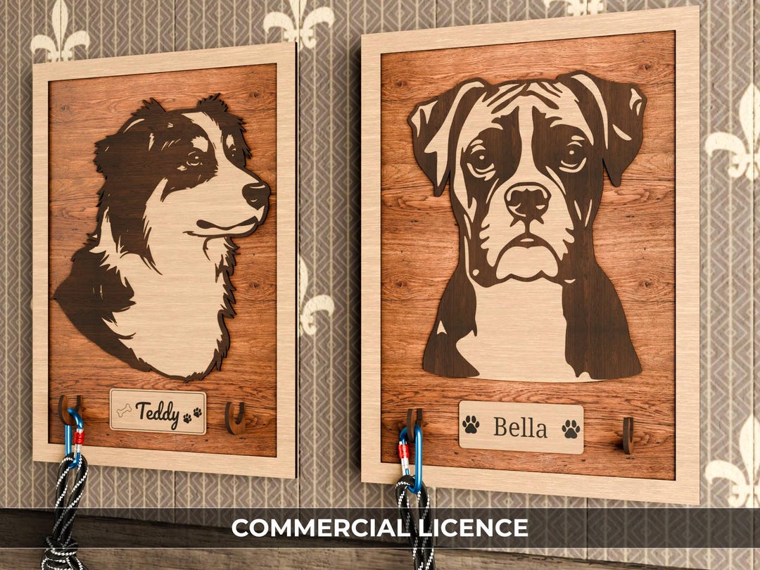 40 Dog Designs - Layered Laser Artwork Bundle - COMMERCIAL LICENCE - 3D ...