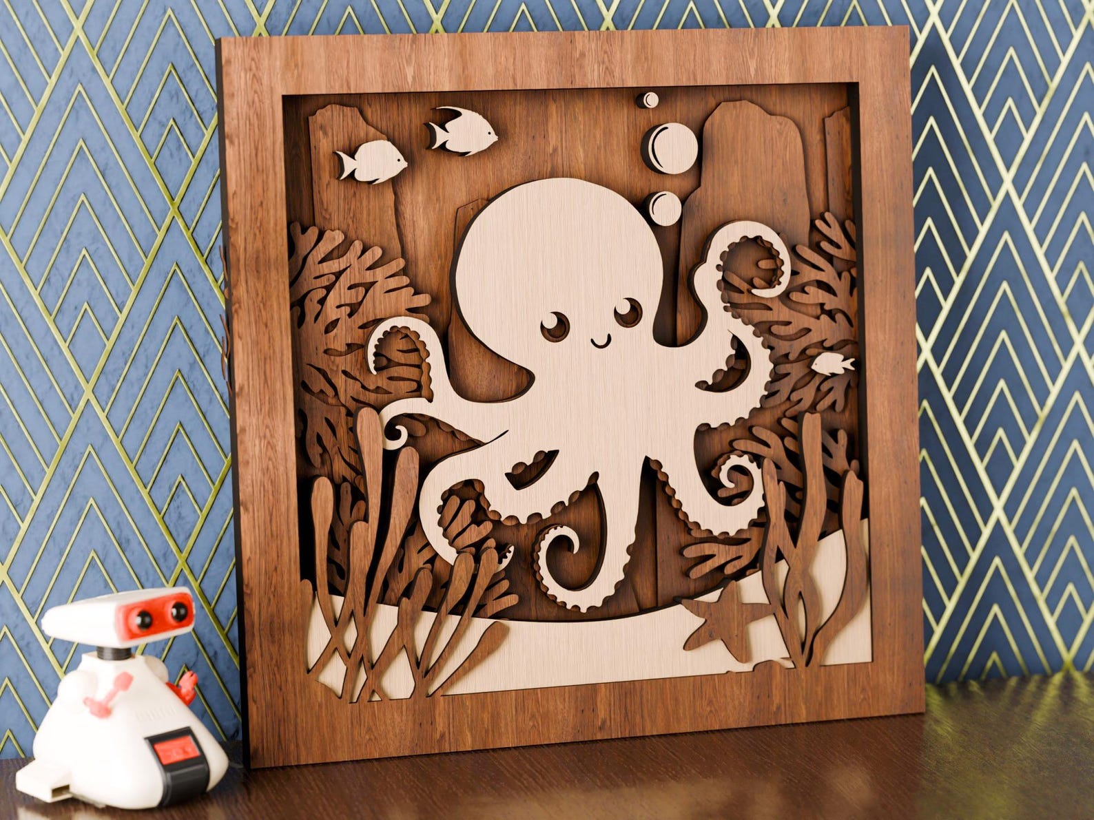 Ocean Animals Bundle Multilayer Laser Artwork COMMERCIAL LICENCE - 3D ...