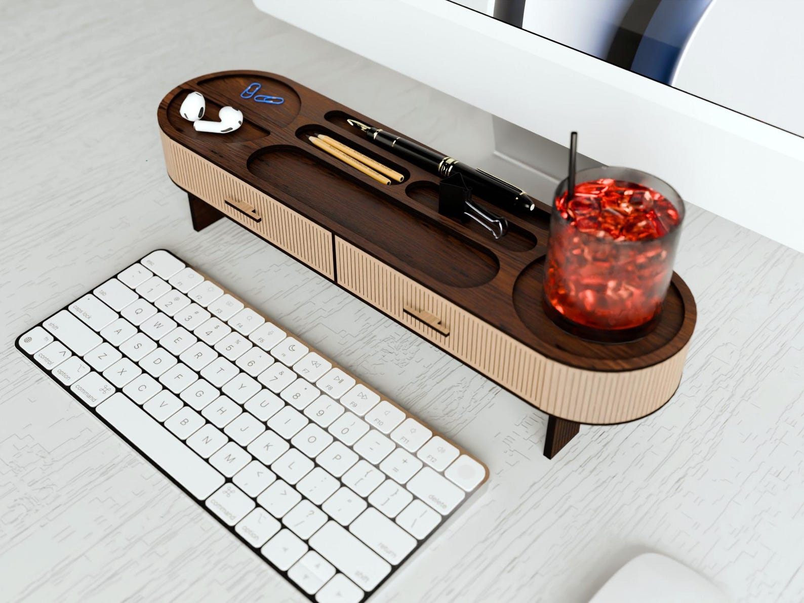 Wooden Desk Organizer – Laser Cut File, Glowforge, Xtool, Creality (SVG ...