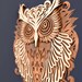 Multilayer Ornate Owl Laser Artwork SVG Mandela - 3D Layered Vector ...