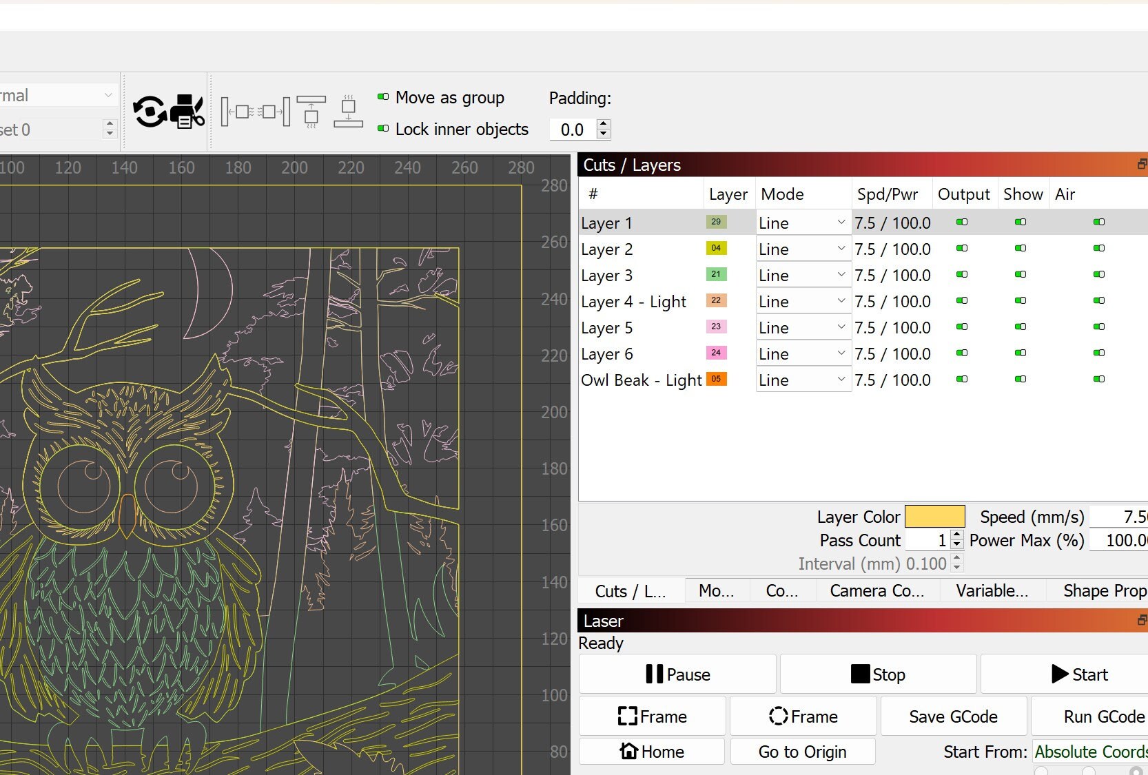 Multilayer Cute Owl Laser Artwork SVG Mandela - 3D Layered Vector ...