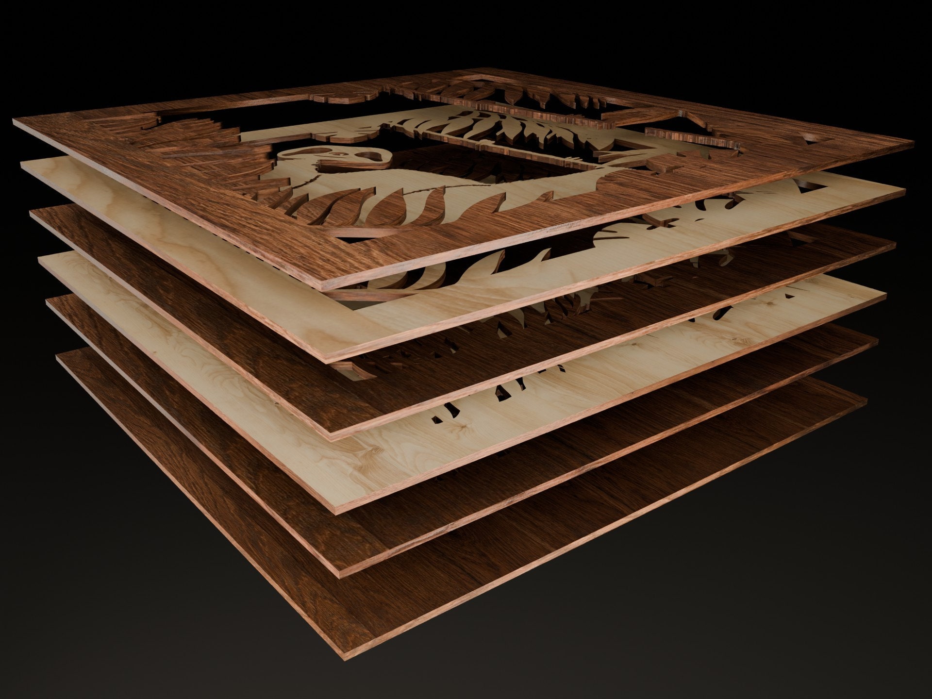 Multilayer Cute Sloth Laser Artwork SVG Mandela 3D Layered Vector Cutting File for Laser Cut ...