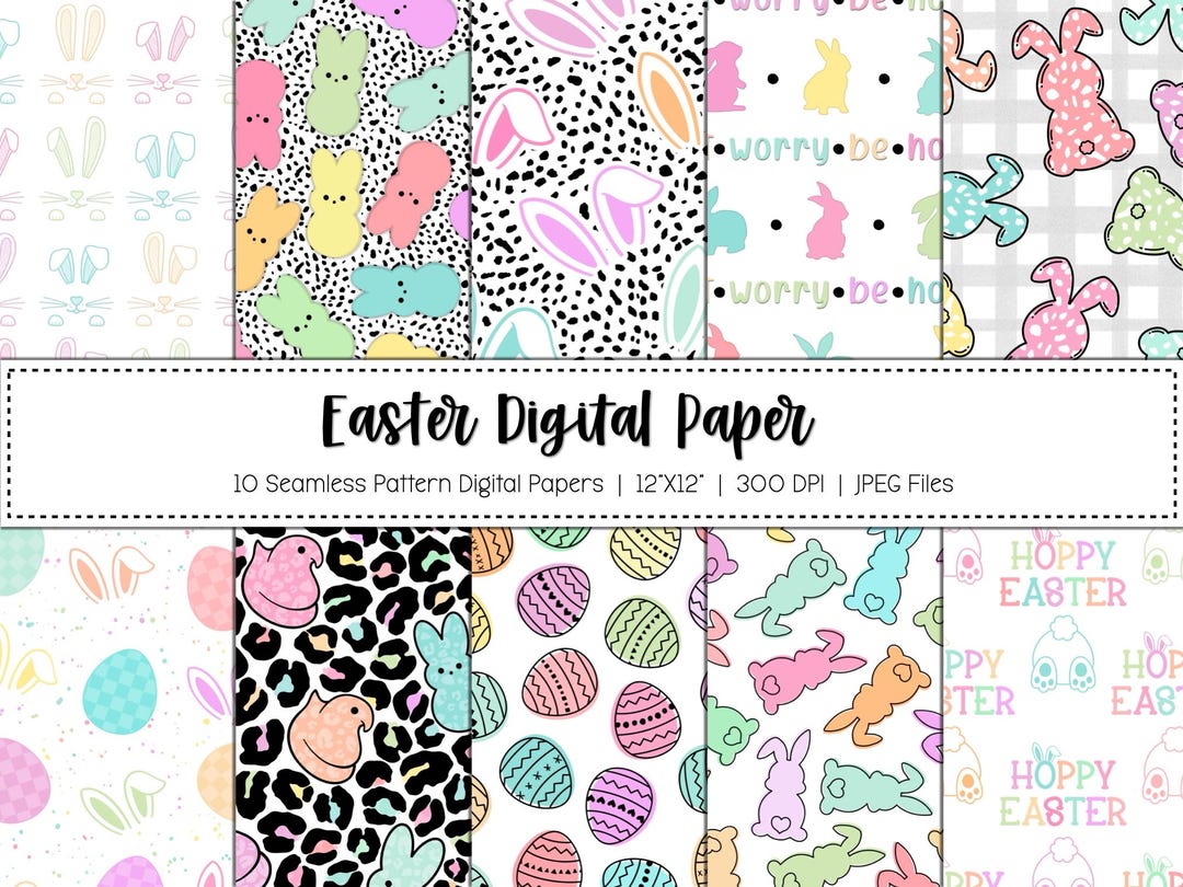 Easter Digital Paper / Easter Pattern / Seamless Pattern / Easter ...