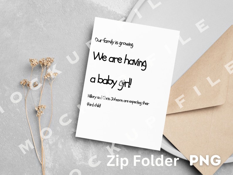 Neutral Card Invitation Mockup, Smart Object Card Mockup, Invitation ...