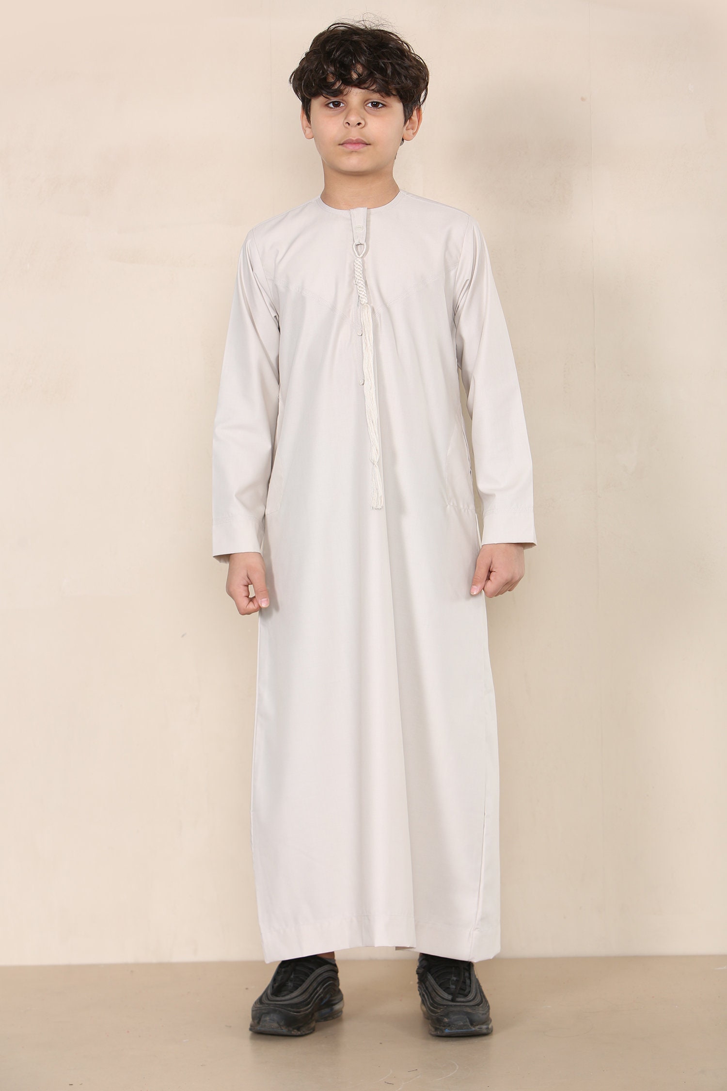Boy's Thobe Emirati Omani Jubba Islamic Clothing Muslim Kaftan Eid Robe ...