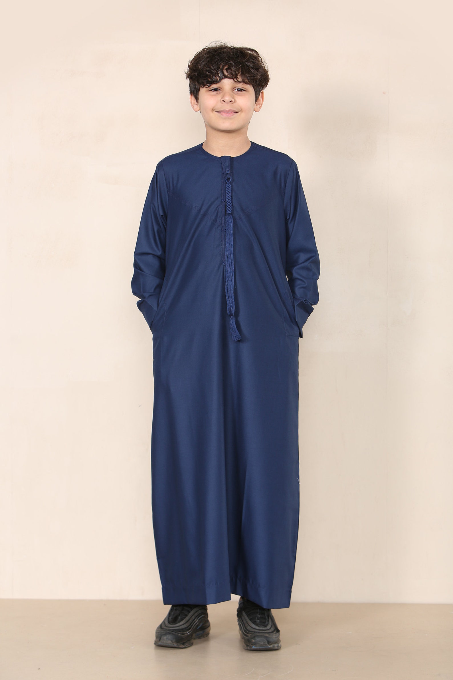 Boy's Thobe Emirati Omani Jubba Islamic Clothing Muslim Kaftan Eid Robe ...