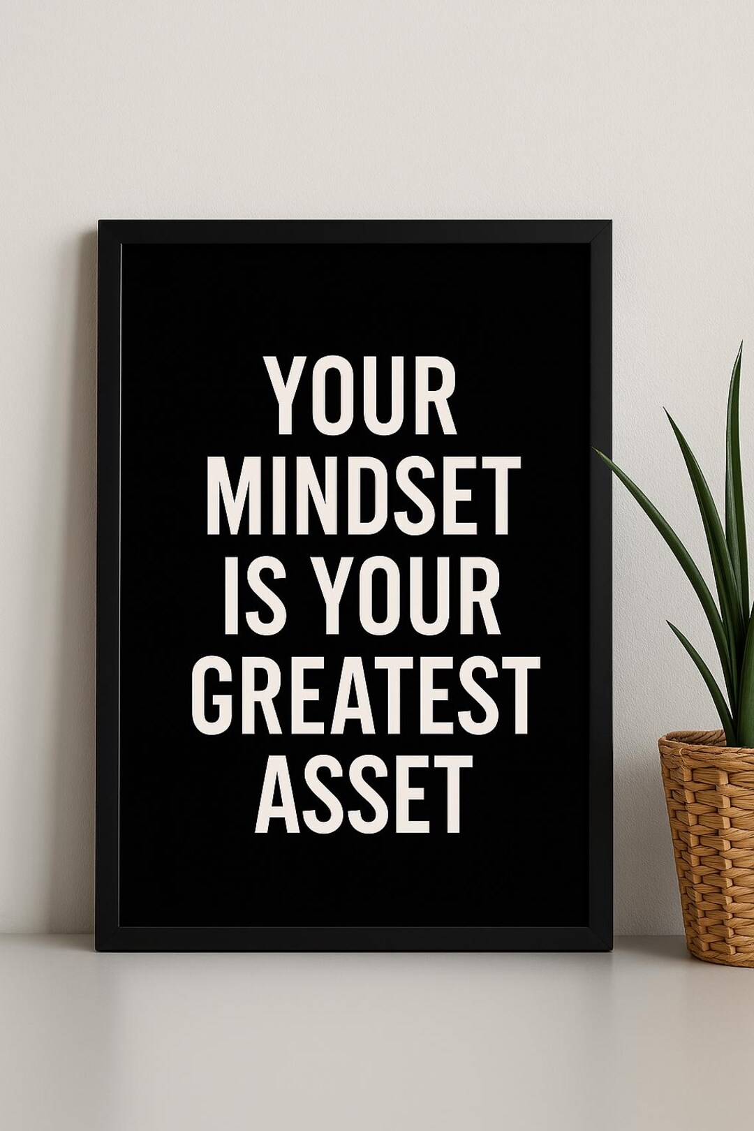 Your Mindset is Your Greatest Asset Wall Art – Framed Motivational ...