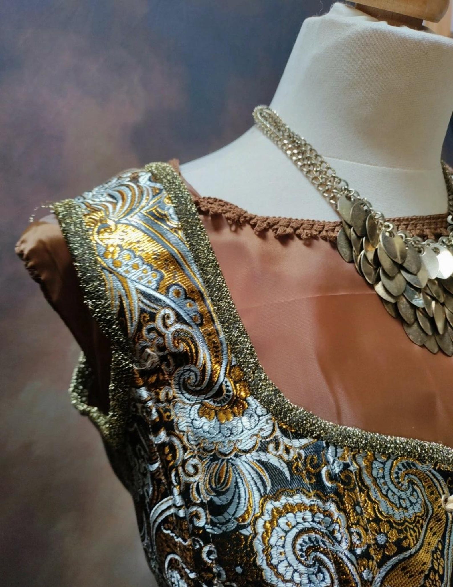 Baroque Victorian Fantasy Golden Corset – Handmade Luxurious Historical ...