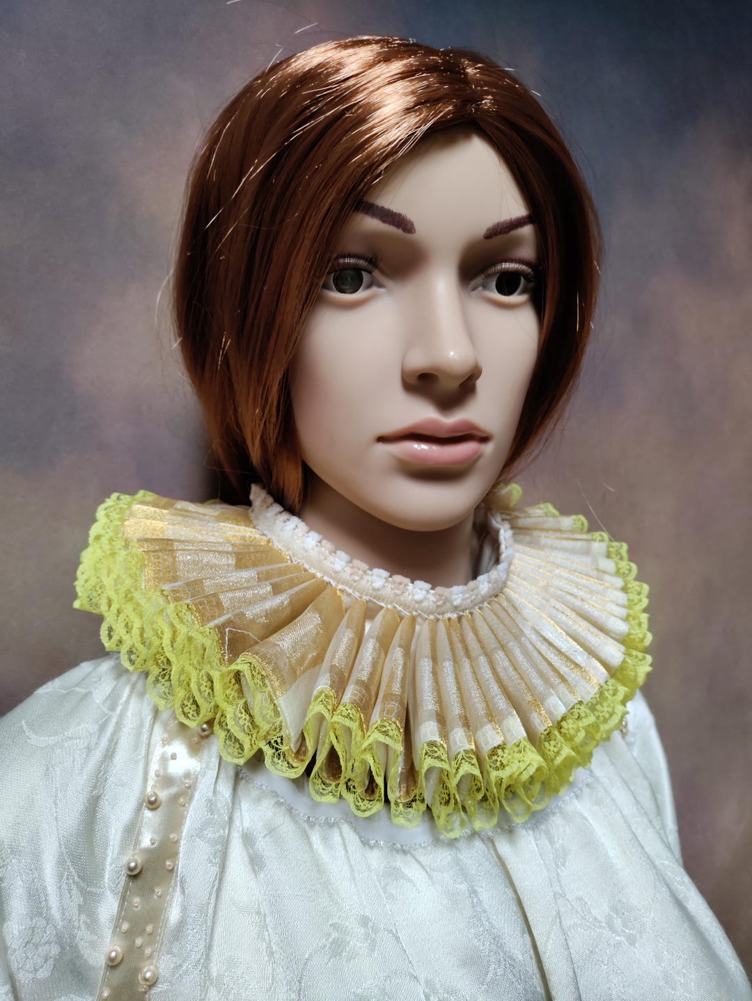 Gold Baroque Ruff Collar – Noble Aristocratic Fantasy Collar – Handmade ...