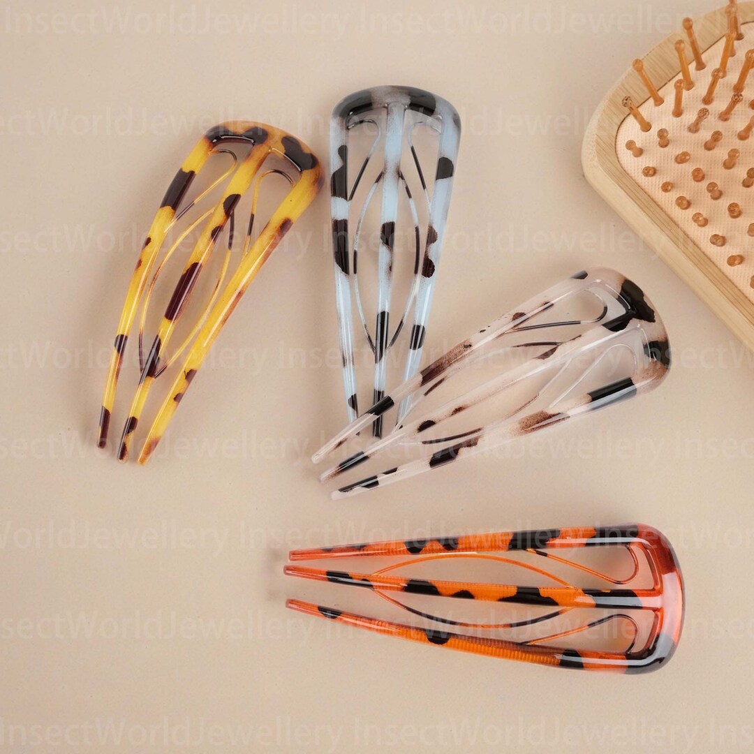 3 Tines Leopard Print Hair Fork, Best Hair Accessory for Updo, Suitable ...