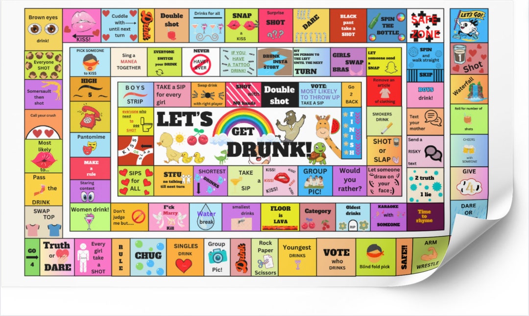 Drinking Game, Printable Drinking Game, Drinking Game, Digital Drinking ...