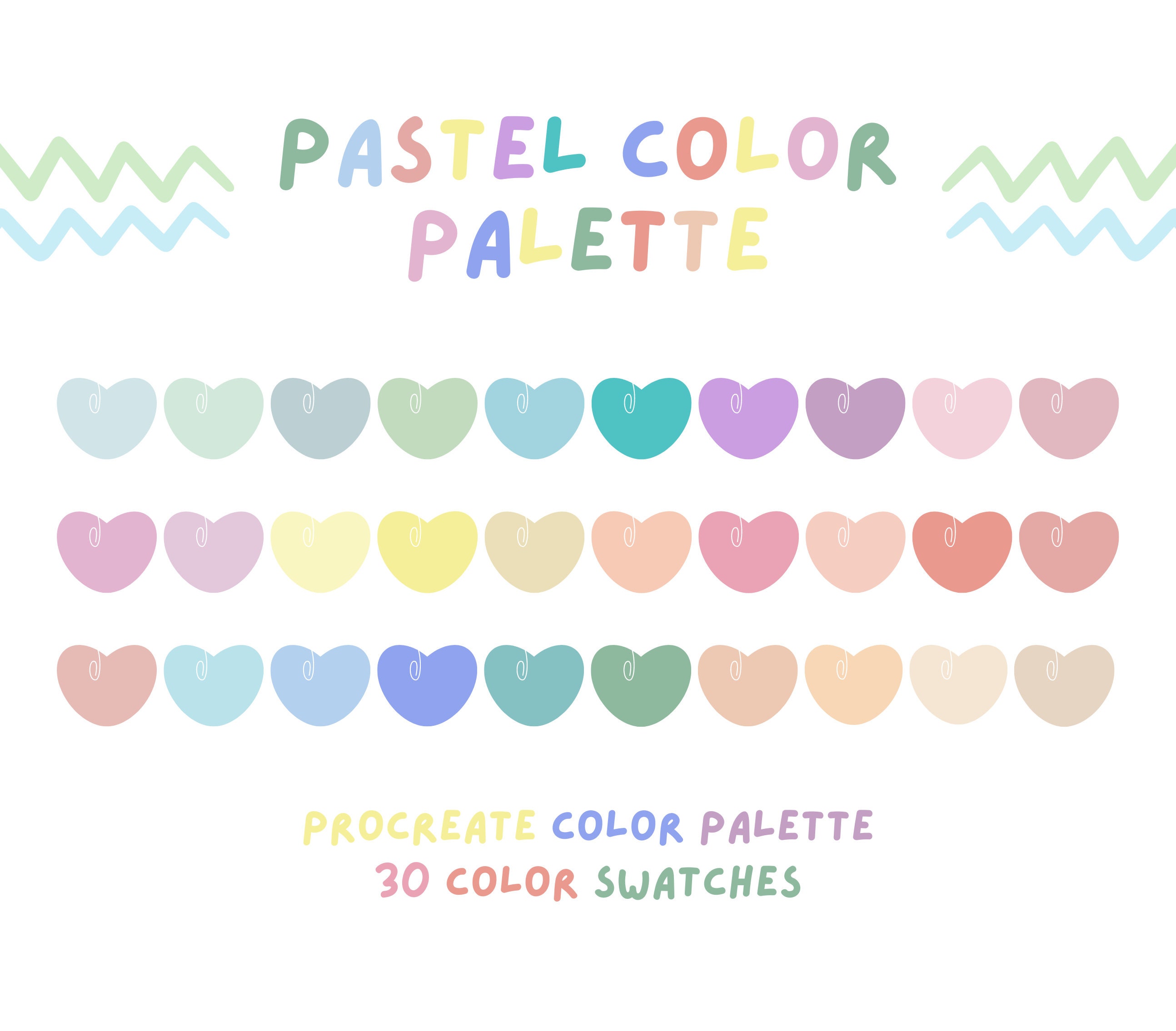 Procreate Pastel Color Palette Color Palette Procreate Swatches Pastel Color For Procreate