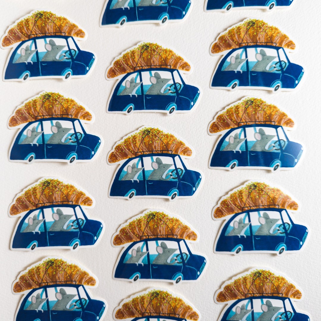 Pistachio Croissant Sticker / Die Cut Glossy Vinyl Sticker / Cute ...