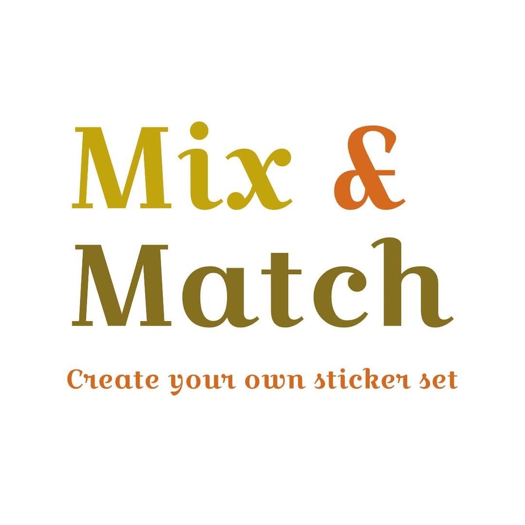 Mix & Match : Create Your Own Sticker Set! / Sticker Bundle / Cute ...