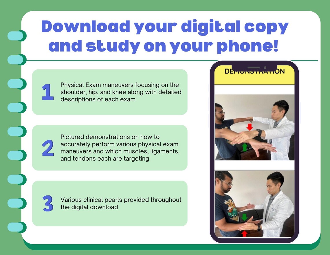 Musculoskeletal Physical Exam Cheat Sheet, Study Guide, Medical ...