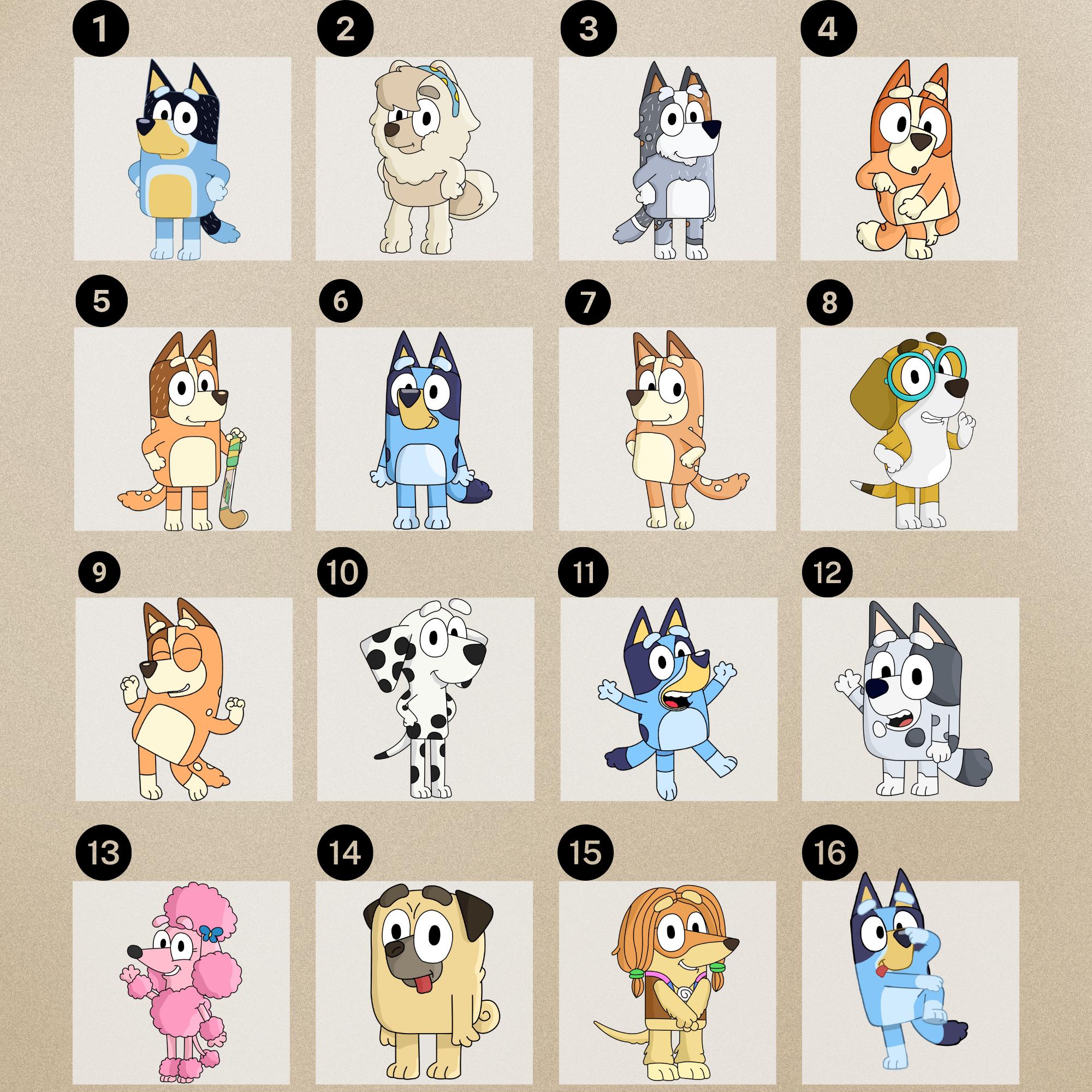 Custom Bluey Transfer Prints, Bluey Full Color Transfer DTF, Custom ...