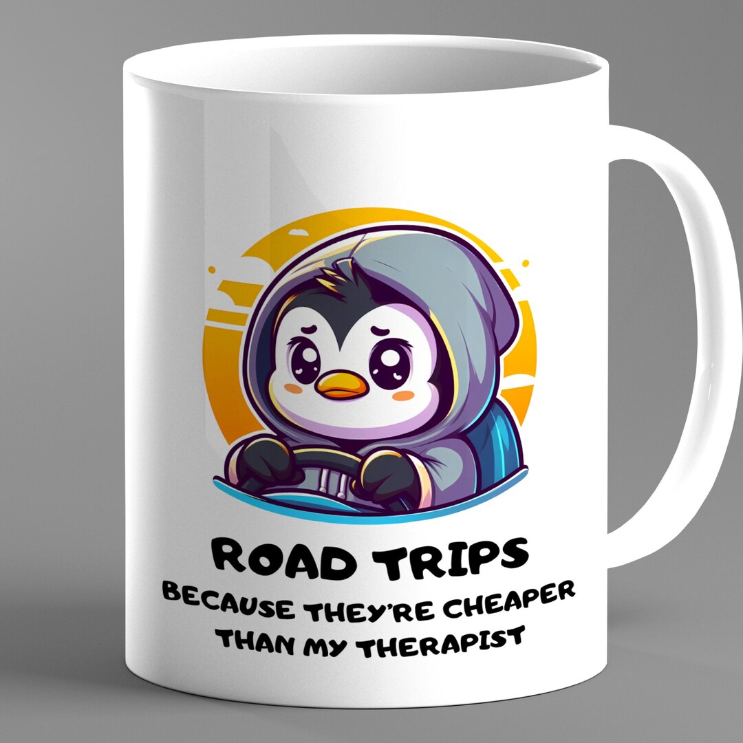 Therapist Road Trip Mug, Mental Health Awareness Cup, Funny Driver ...